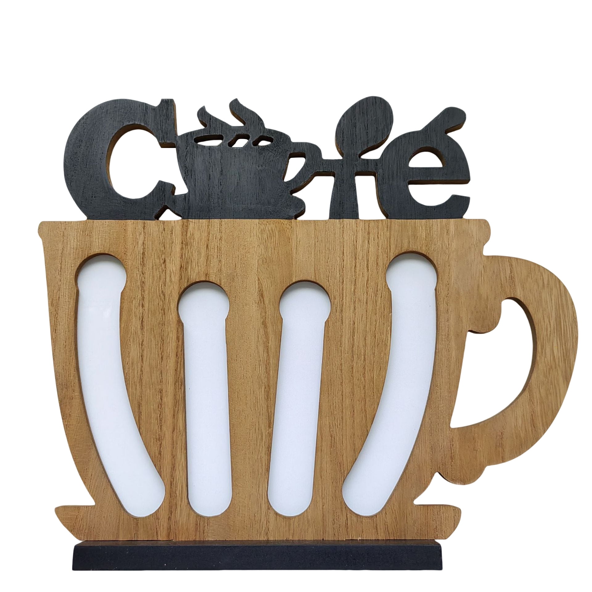 HUONA Cup Shaped Coffee Pod Holder Wooden Coffee Pod Storage Stand MDF ...