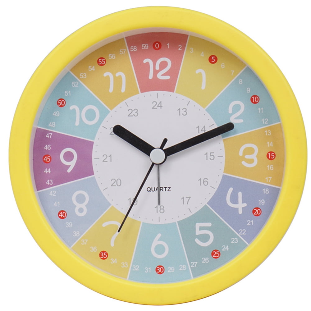 HUONA Desktop Clock Round Tabletop Clock Rectangular Alarm Clock Alarm ...