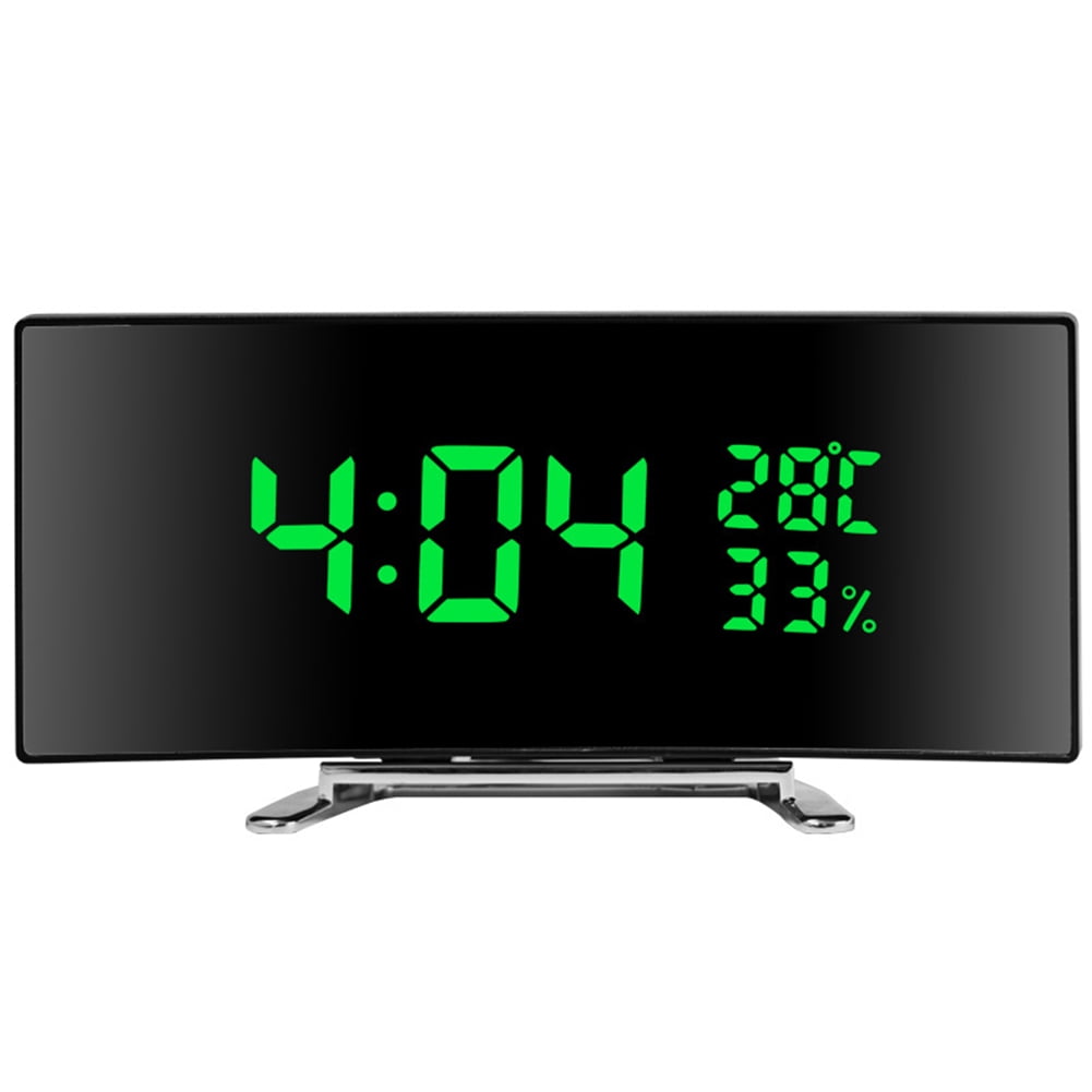 HUONA Desktop LED Electronic Clock Clear Screen Alarm Clock Humidity ...