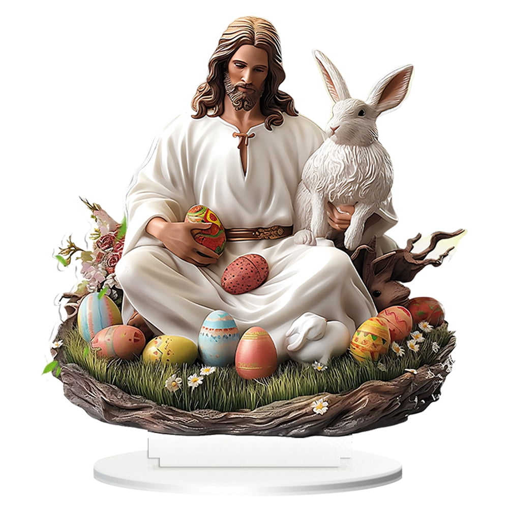HUONA Easter Jesus Birth Table Decoration Acrylic 2D Easter Jesus ...