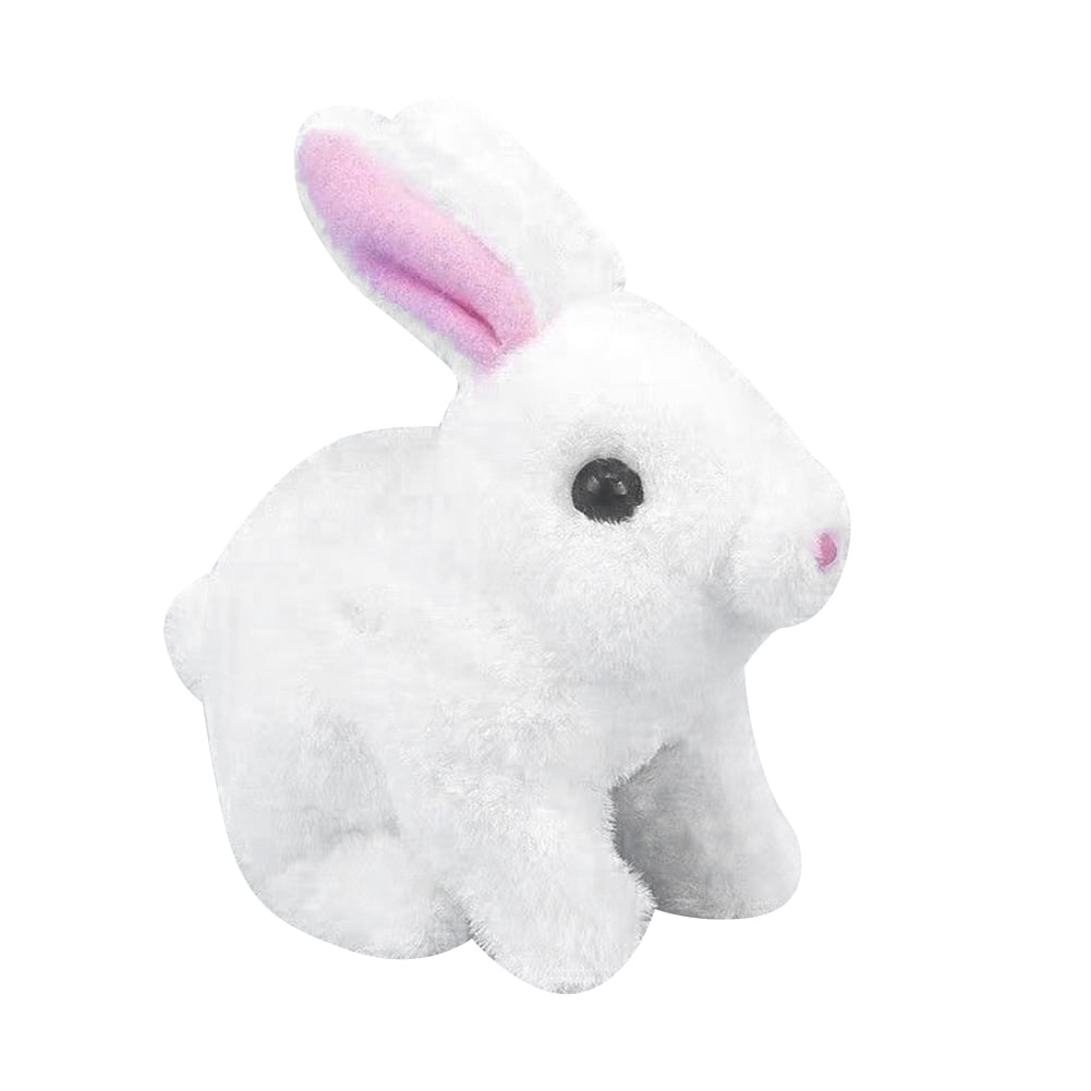 HUONA Electric Rabbit Plush Toy Walking Rabbit Toy Simulation Rabbit ...