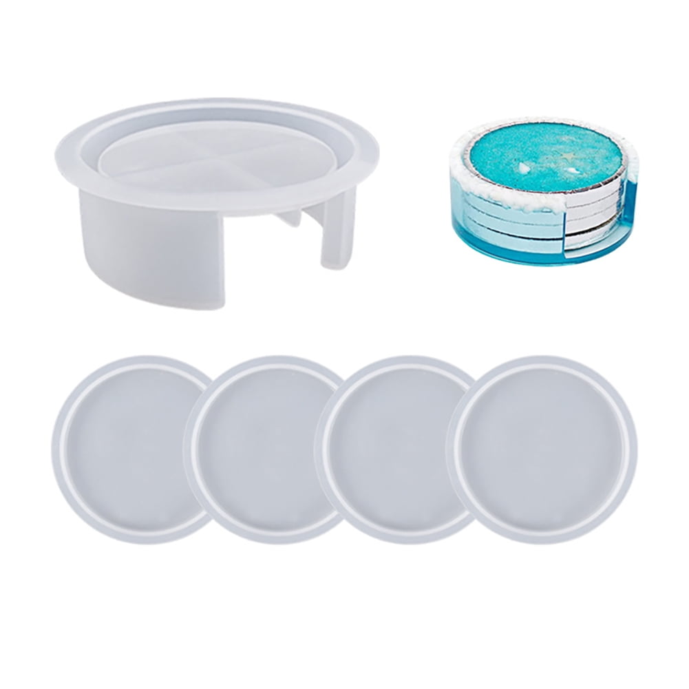HUONA Epoxy Resin Coaster Silicone Mold DIY Teacup Mat Silicone Mold ...