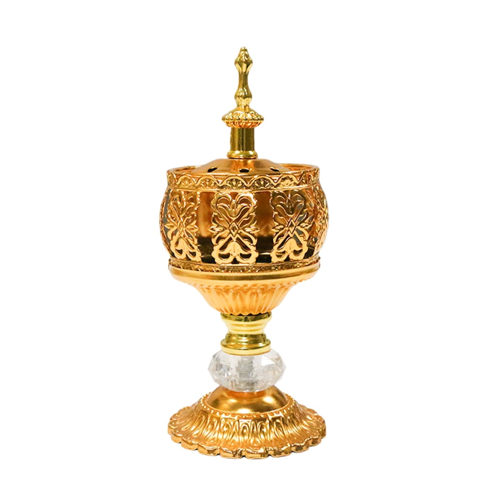 HUONA Gold Eid Incense Burner Antique Arabic Incense Burner Pot Metal ...