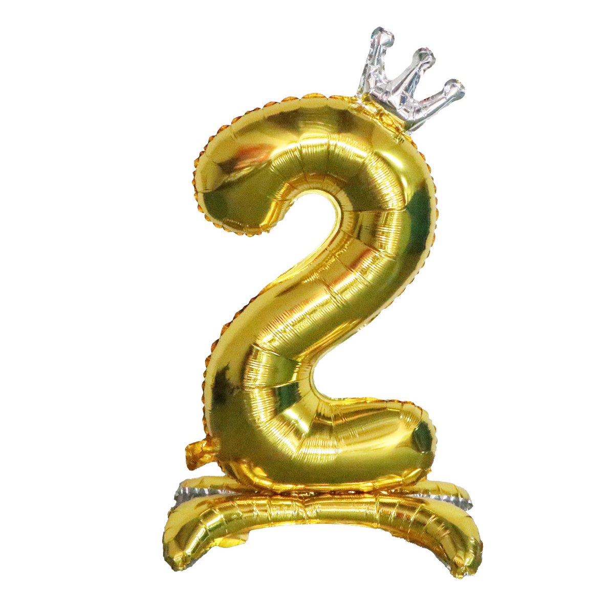 HUONA Golden Crown Numbers Balloon Standing Numerals Balloon 32 Inch ...