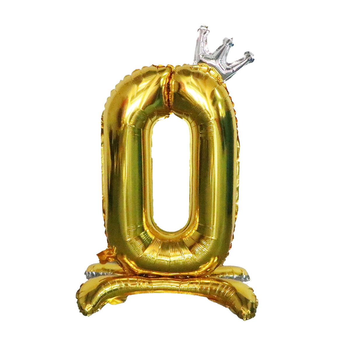 HUONA Golden Crown Numbers Balloon Standing Numerals Balloon 32 Inch ...