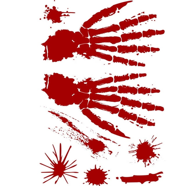 HUONA Halloween Horror Car Sticker for Car Window Wall Floor Bloody ...