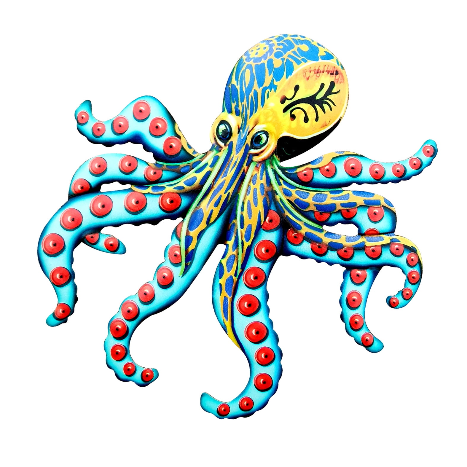 HUONA Iron Octopus Wall Decoration Octopus Decors Octopus Wall Hanging ...