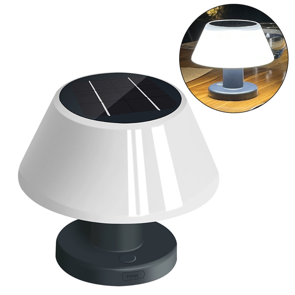 HUONA LED Solar Table Lamp Outdoor Waterproof 4 Levels Dimmable Outside ...