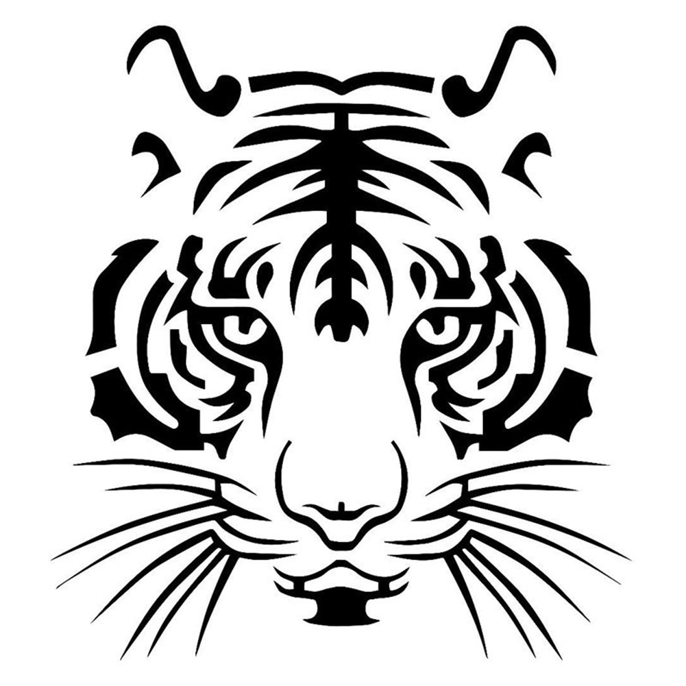HUONA PVC Reflective Tiger Head Sticker Decal for Car Automobile Truck ...