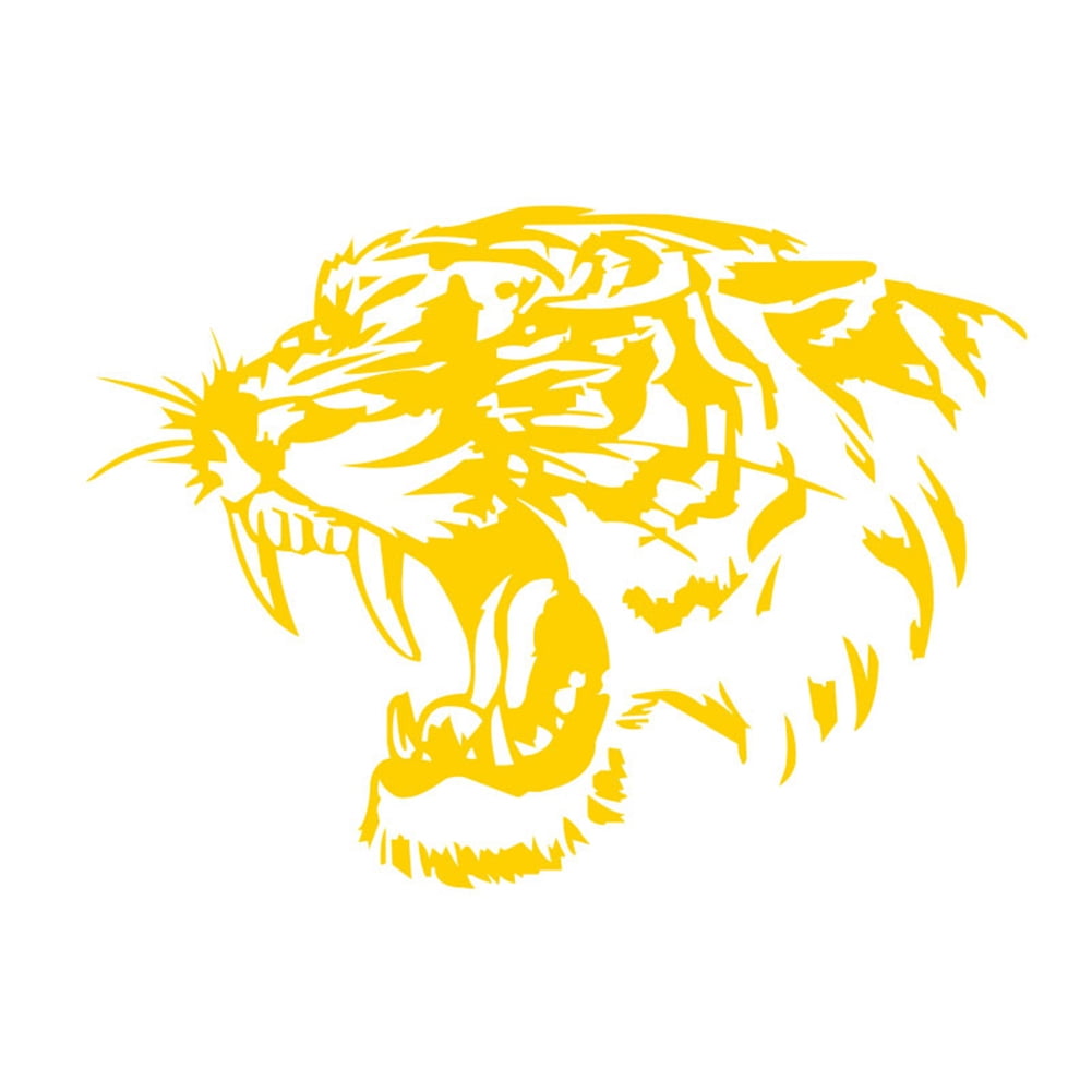 HUONA PVC Reflective Tiger Head Sticker Decal for Car Automobile Truck ...