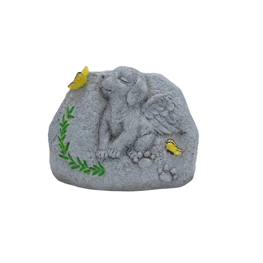 HUONA Pet Monument Flower Pot Resin Pet Memorial Stone Planters Stone ...