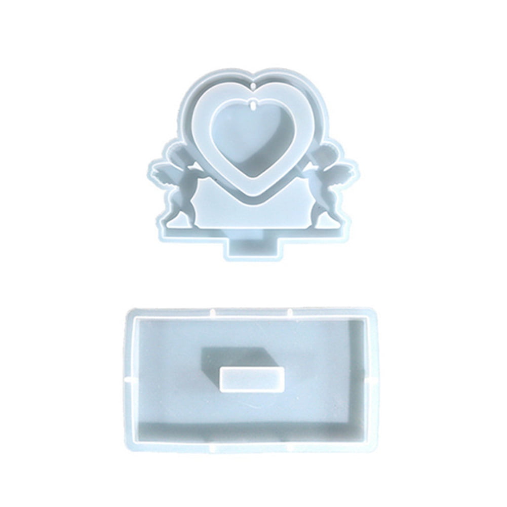 HUONA Photo Frame Silicone Mould Resin Picture Frame Mould DIY Heart ...