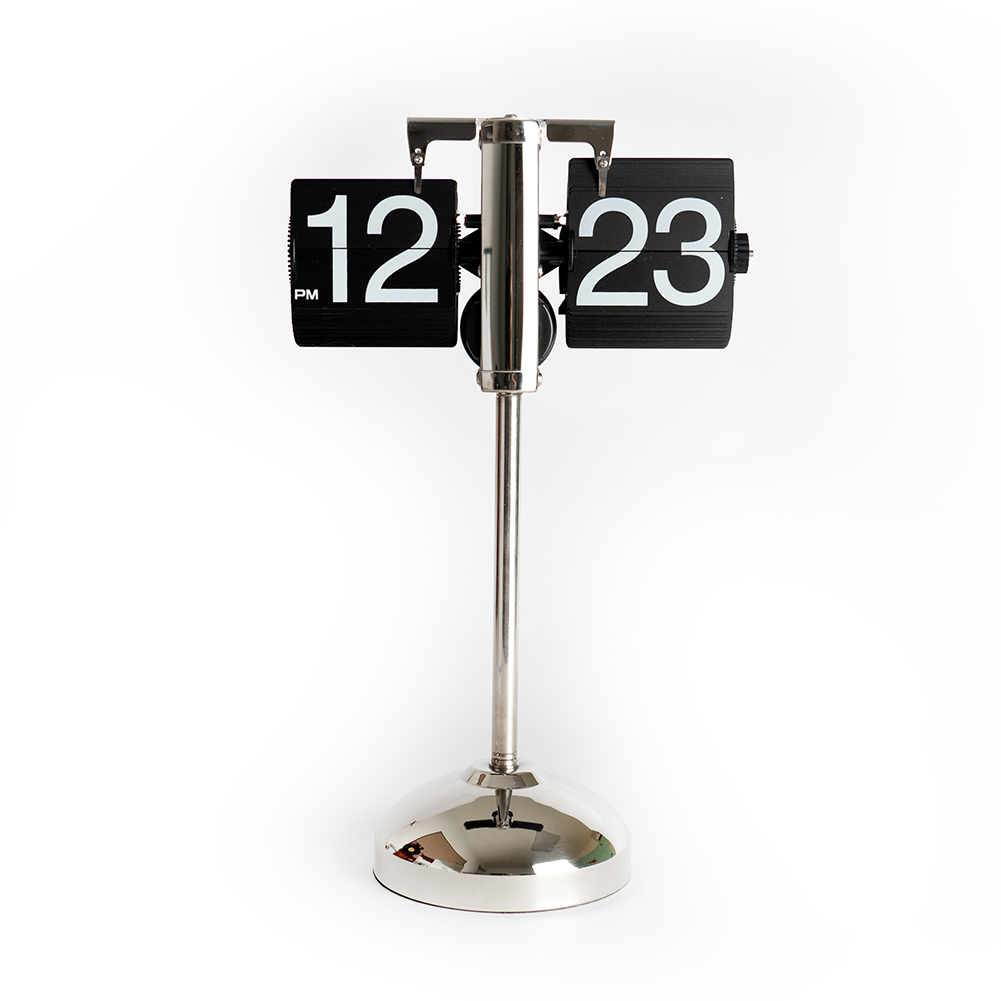 HUONA Retro Flip Down Clock Stainless Steel Automatic Digital Clock ...