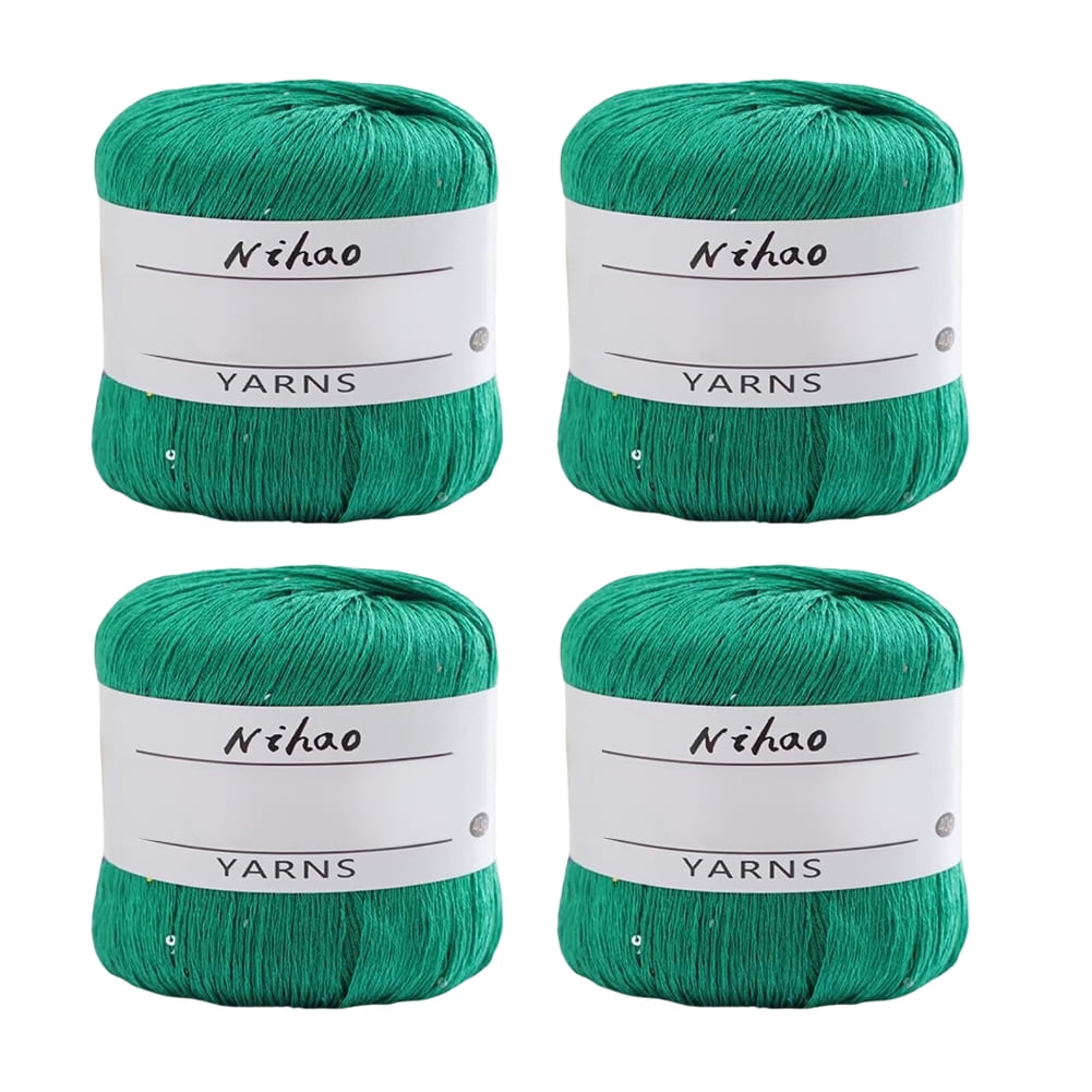 HUONA Sequin Yarn Thread 40g/Roll Crochet Thread Sparkle Crochet Sequin ...