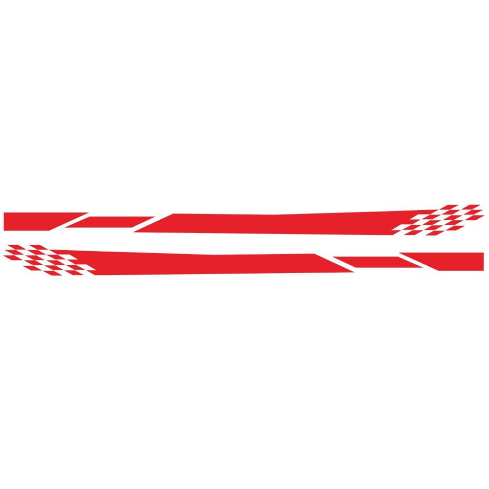 HUONA Universal Auto Racing Body Side Stripes PVC Car Body Sticker 2Pcs ...
