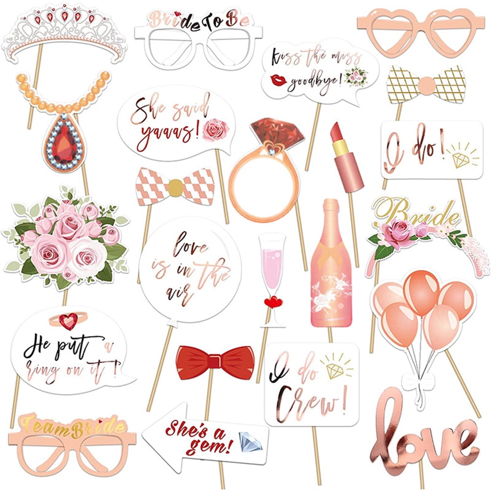HUONA Wedding Photo Props Bridal Photo Props Paper Decorative Prop ...