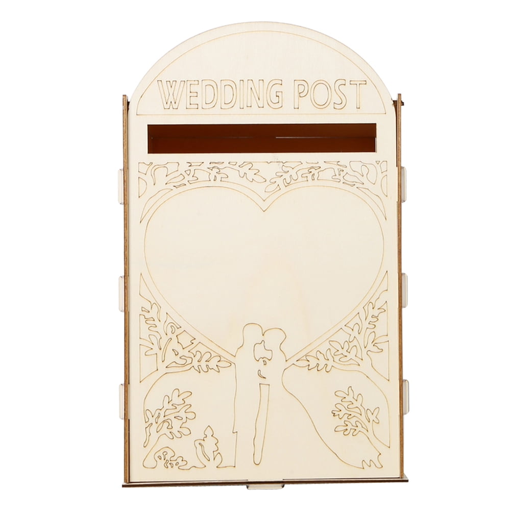 HUONA Wedding Post Box Creative Bride and Groom Gift Card Mailbox for ...