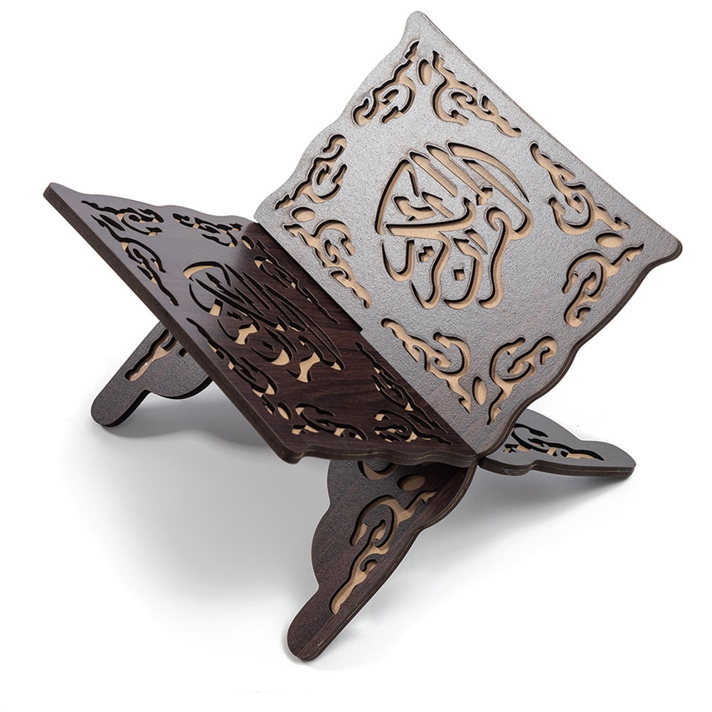 HUONA Wooden Bookshelf Muslim Koran Bookshelf Prayer Wooden Platform ...