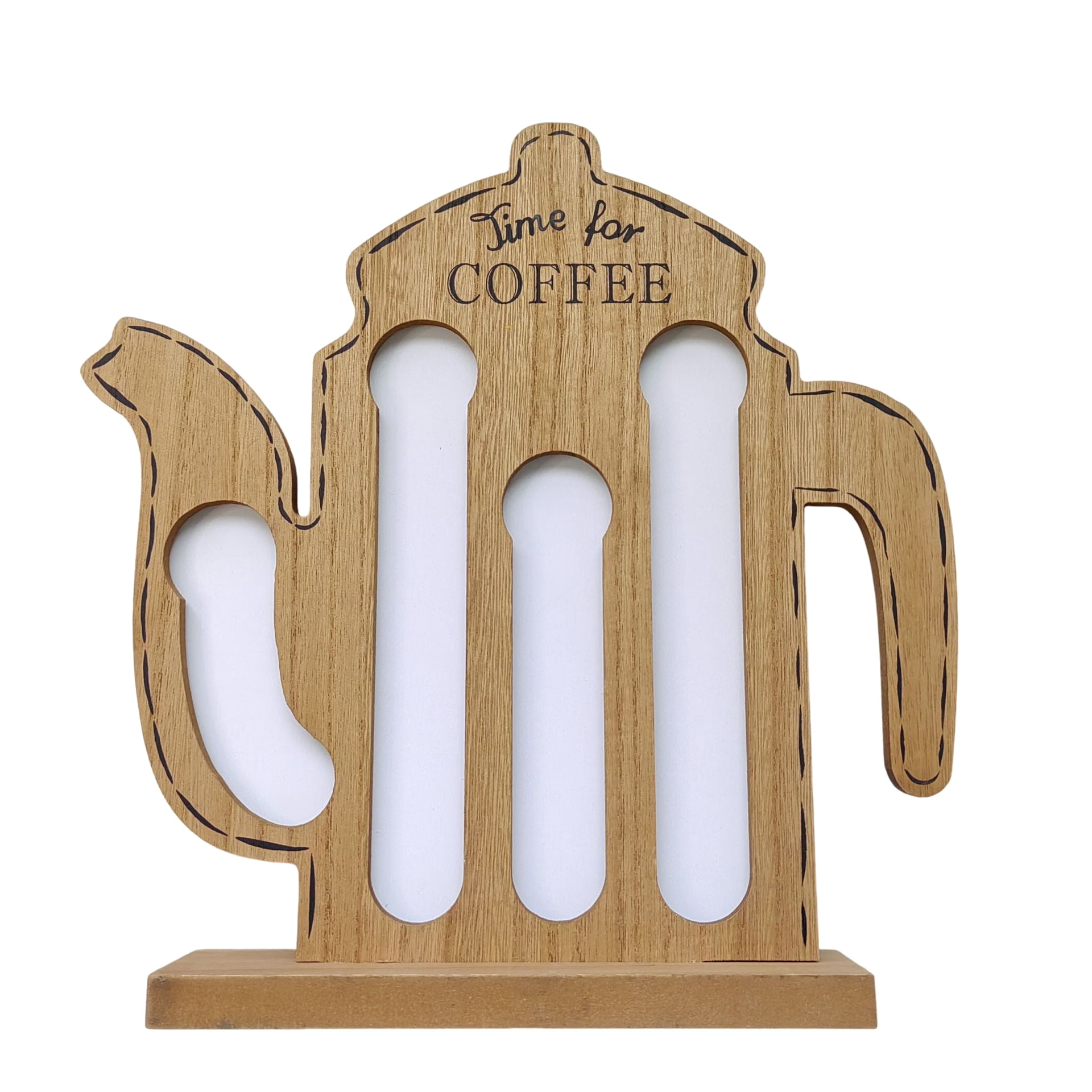 HUONA Wooden Coffee Pod Holder Pot Shaped Coffee Pod Stand MDF Espresso ...