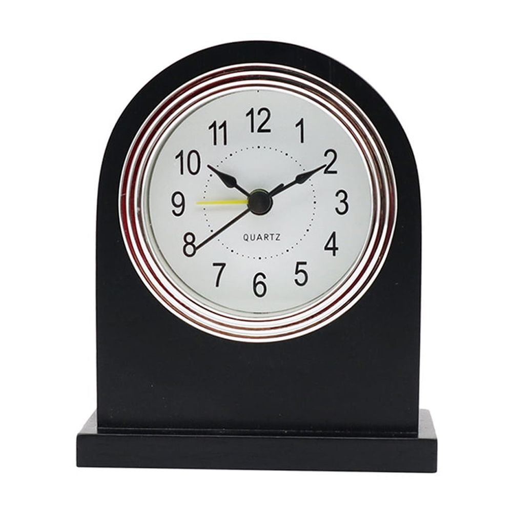 HUONA Wooden Desktop Clock Alarm Clock Bedside Table Clock Plastic ...