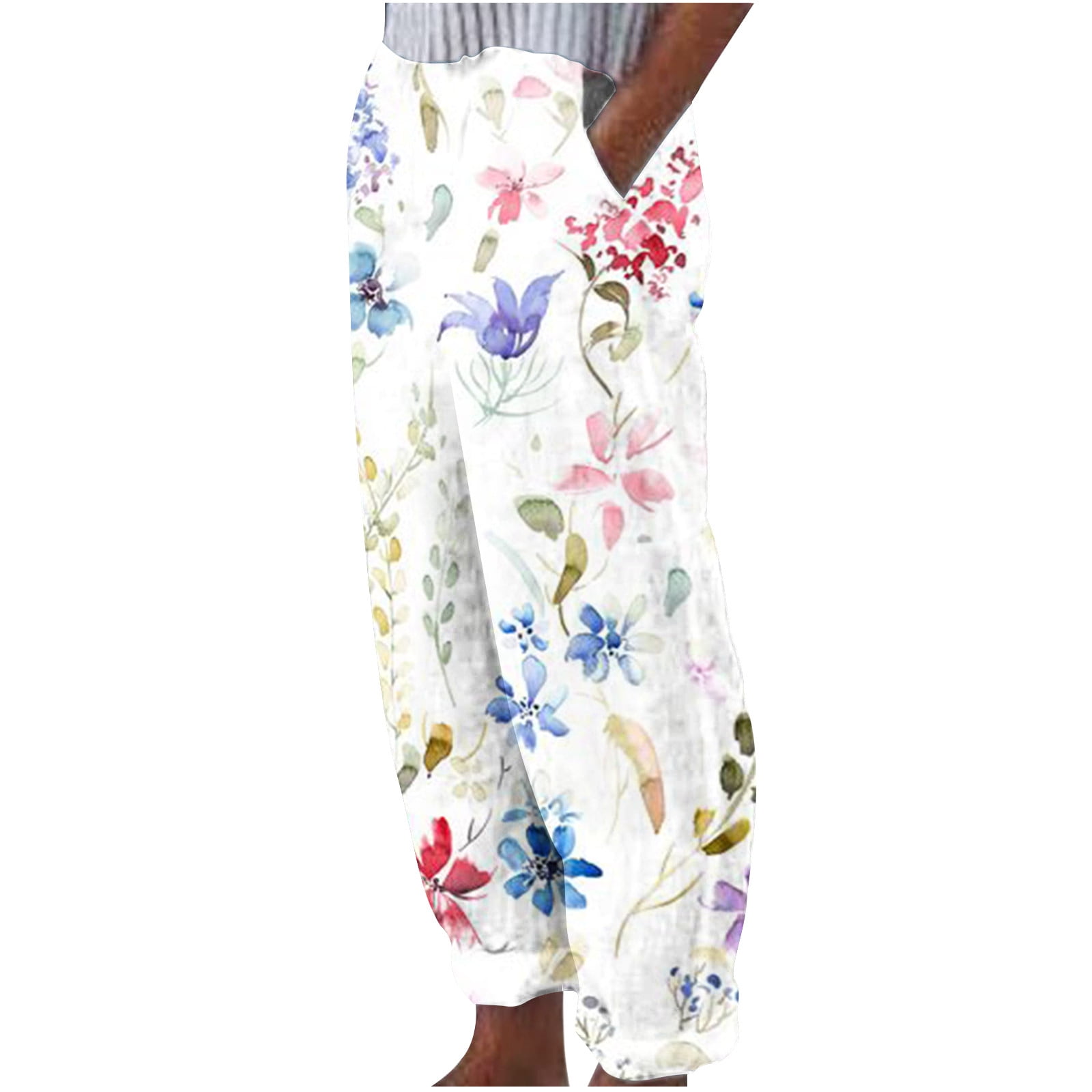 HUPOM Medieval Pants Pants For Women Carpenter High Waist Rise Short ...