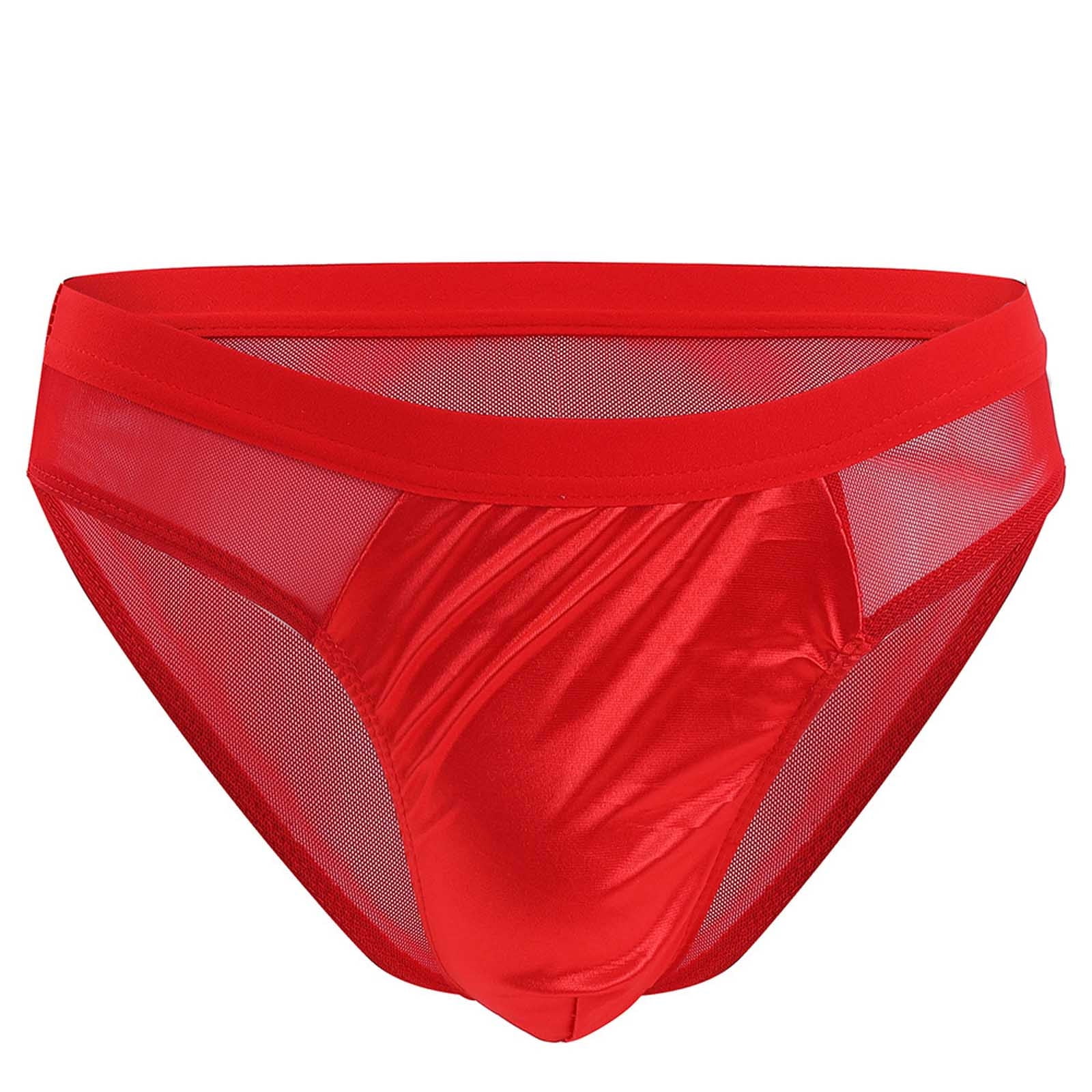HUPOM Mens Underwear Boxer Briefs Male Thongs Low waist Drop Waist ...