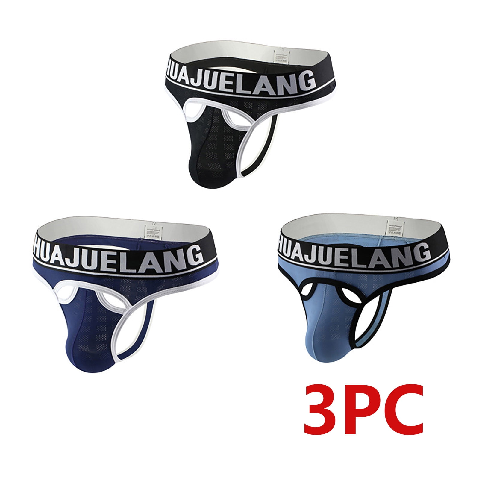 HUPOM Mens Underwear Boxer Briefs Male Thongs Medium waist Comfort ...