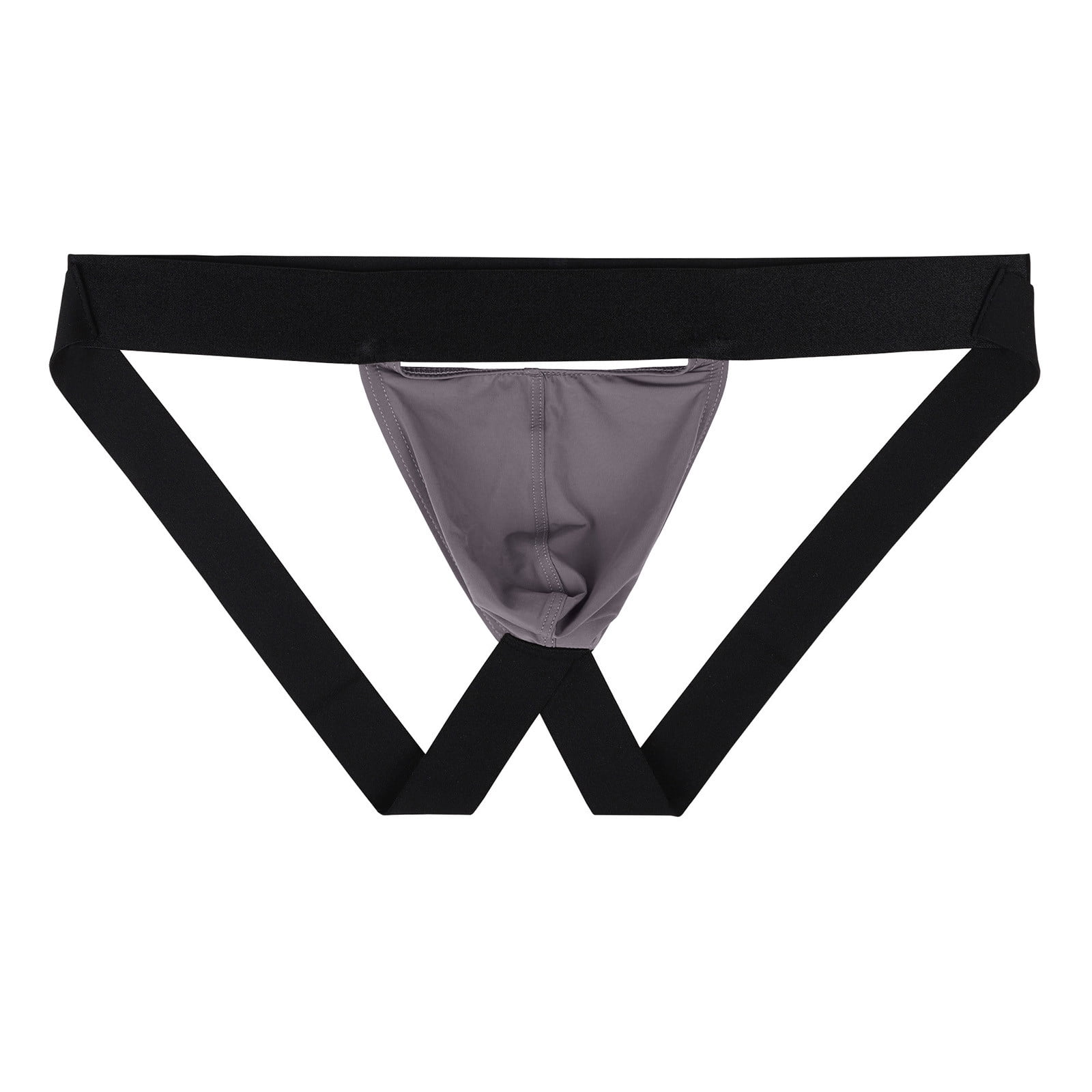 HUPOM Mens Underwear Boxer Briefs Male Thongs Medium waist Comfort Waist Solid Thong Dark Gray ...