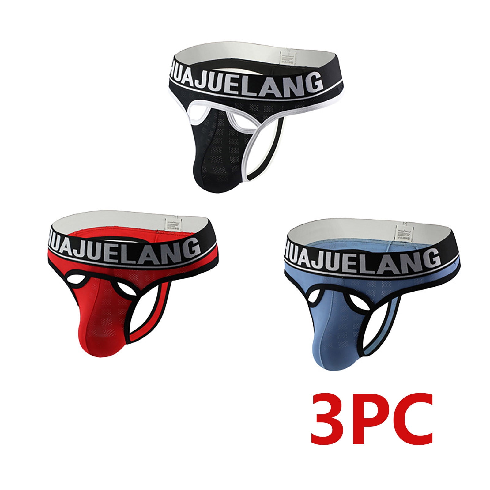 HUPOM Mens Underwear Boxer Briefs Male Thongs Medium waist Comfort ...