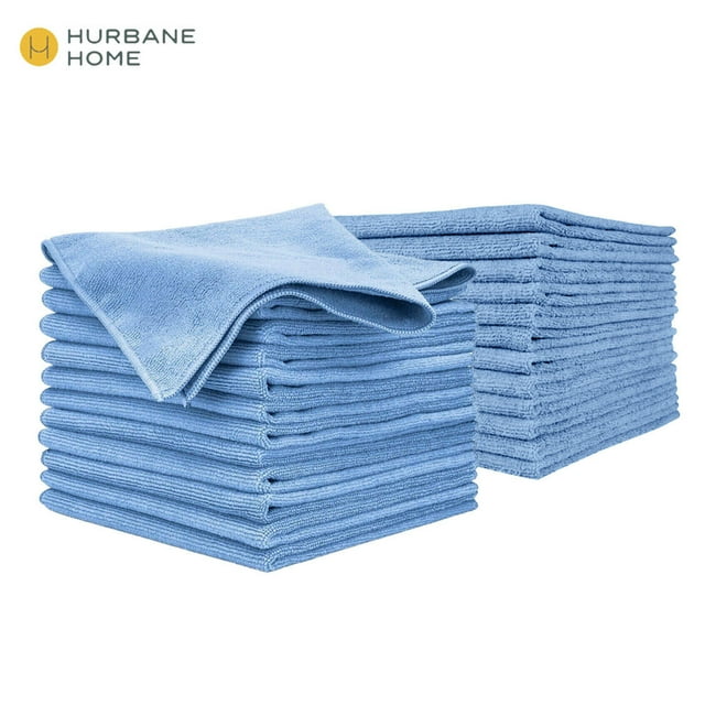 HURABNE HOME Multi-Purpose 24 Pack 16x16 inch Microfiber Cleaning Towel ...