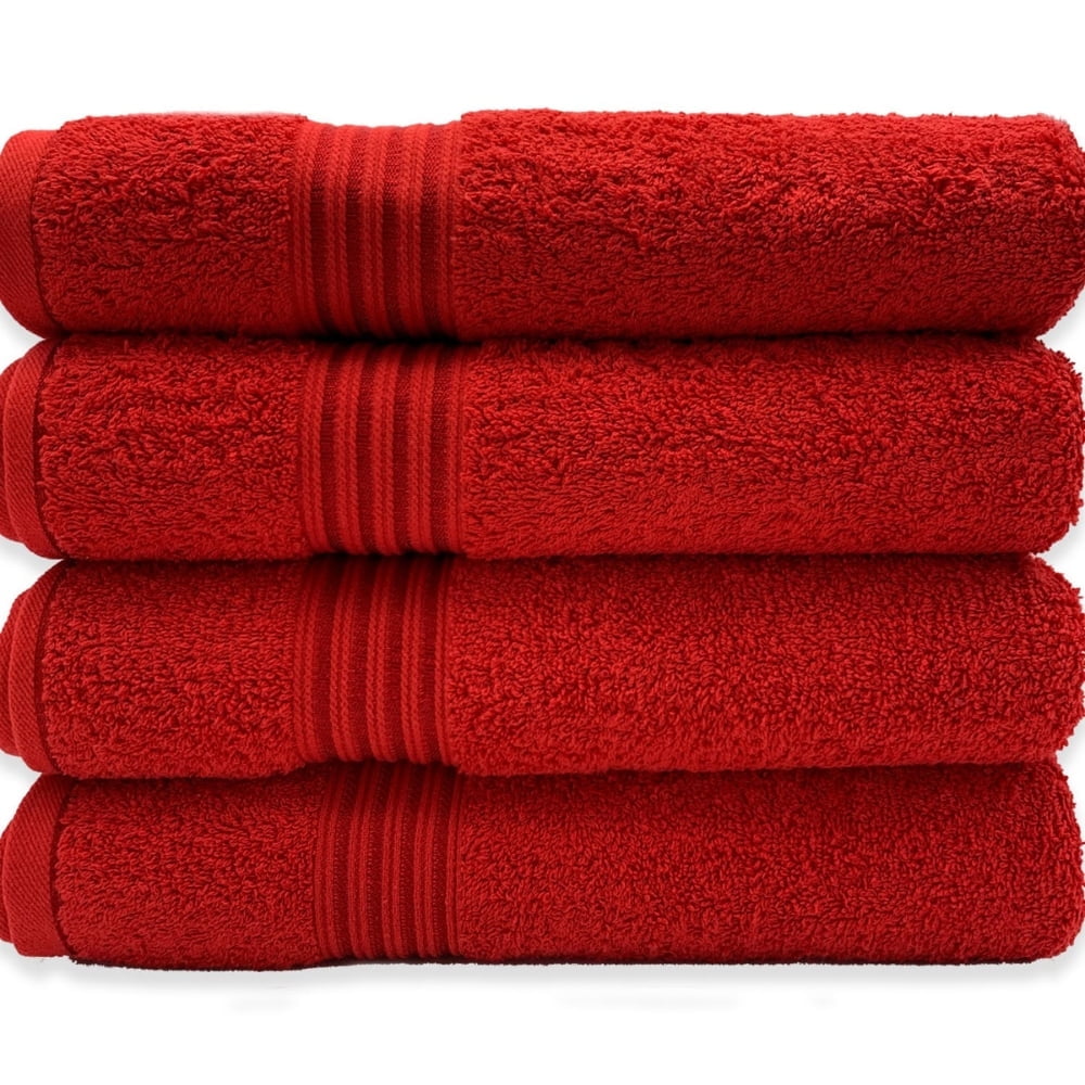 Hurbane Home Super Soft 4 Piece Cotton Bath Towels, Highly Absorbent ...