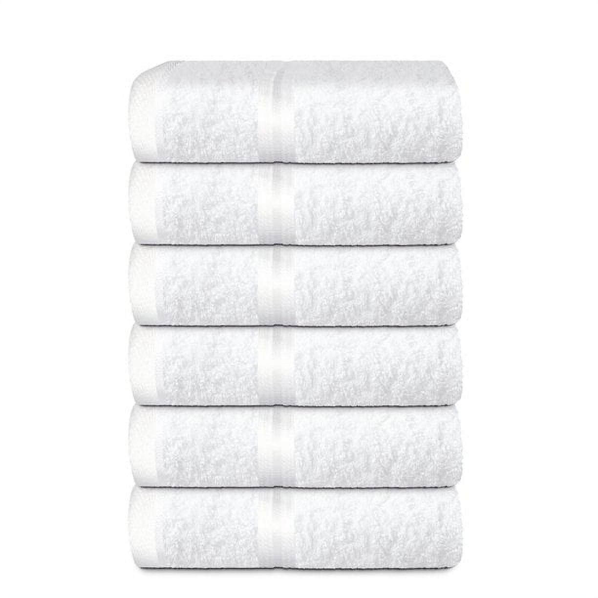 Hurbane Home 6 Pc White Washcloth Set Highly Absorbent Light Weight