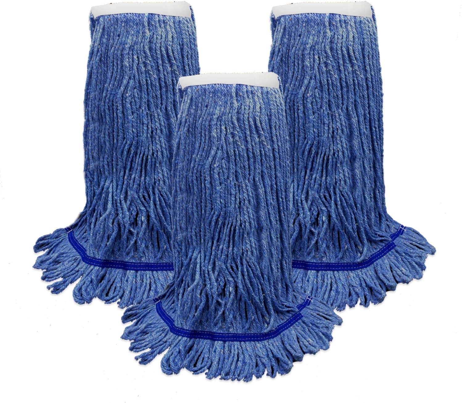 HURBANE HOME Blue Synthetic Fibres Mop Heads Refill - Set of 3 for ...