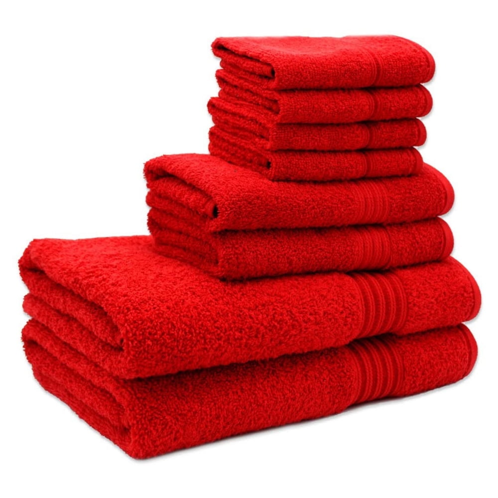 Hurbane Home Highly Absorbent 8 Pieces Bathroom Towel Set Soft 100