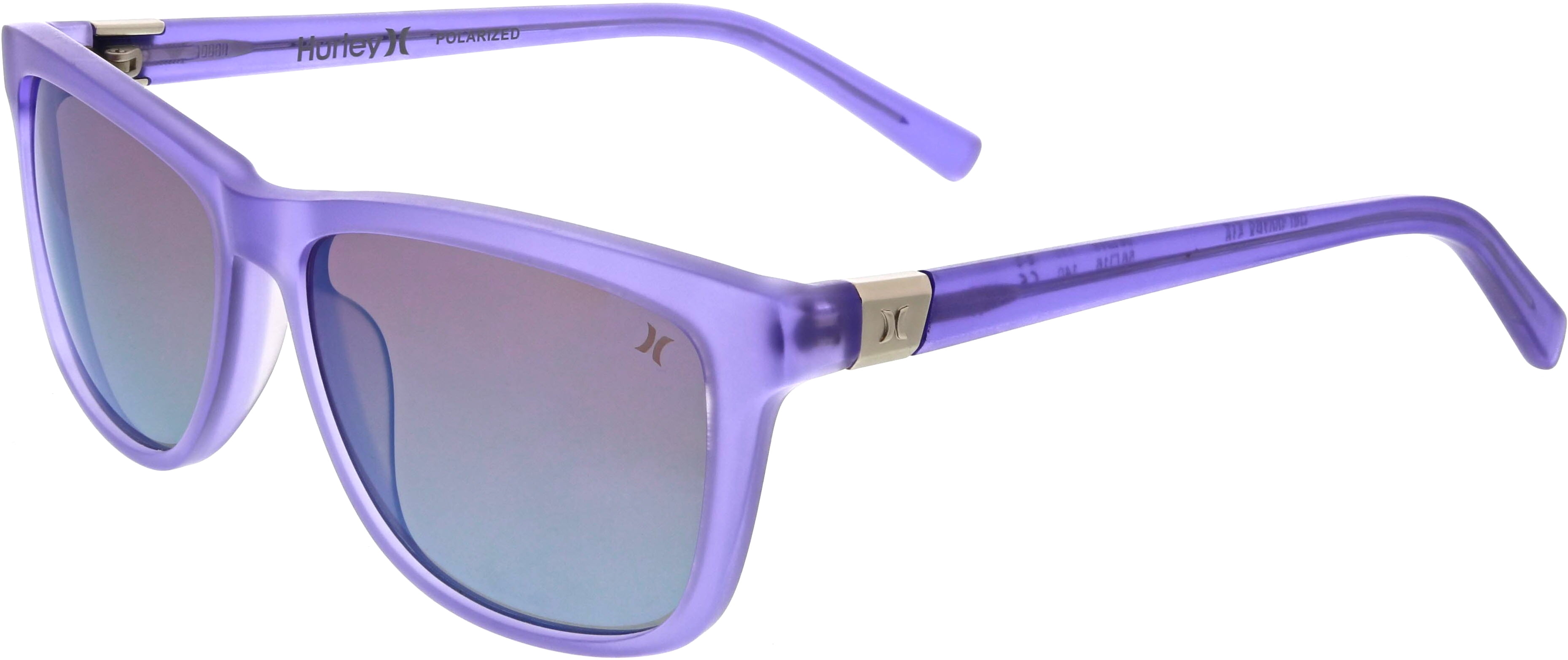 Hurley HSL3007PX Sunglasses with Case, Purple, Cat Eye, Plastic, 56-16 ...