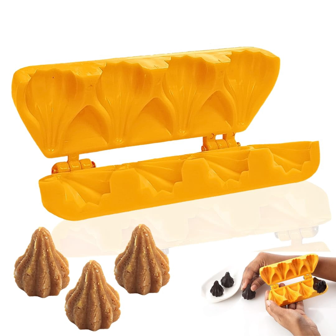 HUSAINI MART 1pc 4 Cavity Plastic modak Sancha Patti Ganesh chaturthi ...
