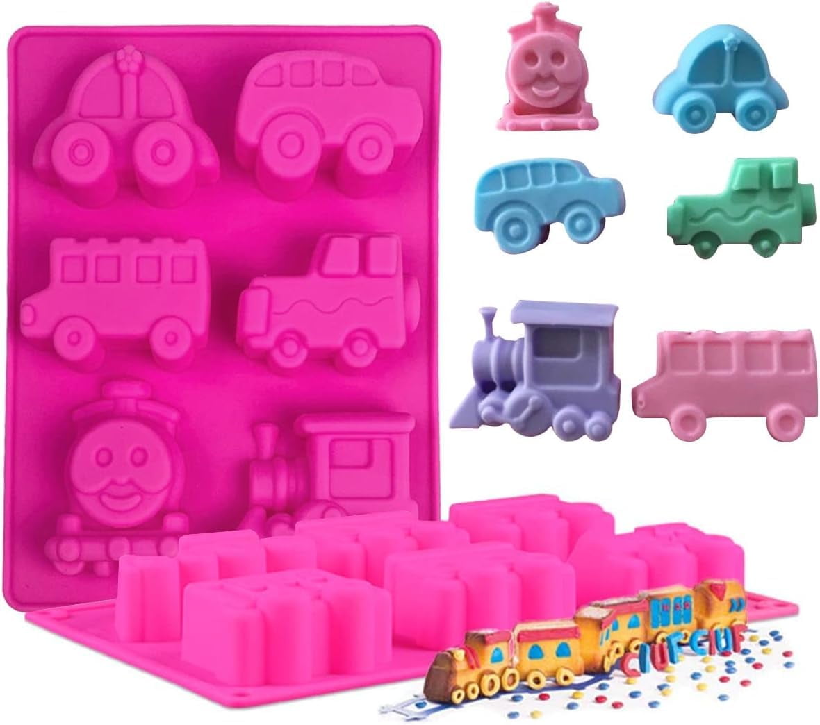 HUSAINI MART 1pc 6 Cavity Silicone Mould Thomas The Tank Engine Friends ...