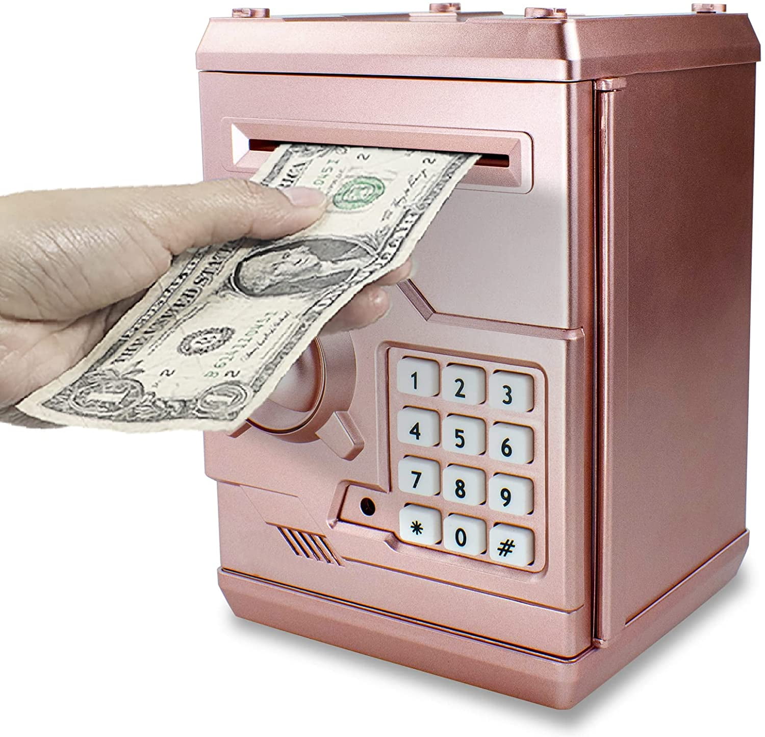 HUSAN Electronic Piggy Bank,Mini ATM Password Save Money Box Cash ATM ...