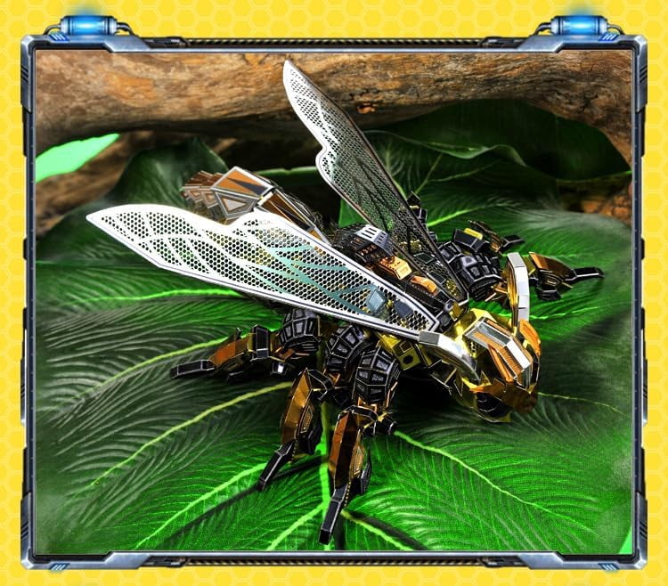 HUSPUR 3D Metal Puzzle Mechanical Wasp Building Blocks, Difficult DIY ...