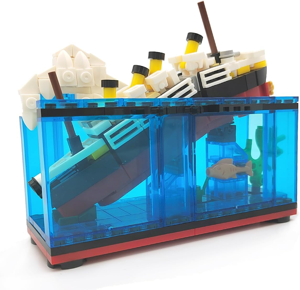 HUSPUR Cruise Sank Titanic Break in Half Toy Building BlocksWith Case ...