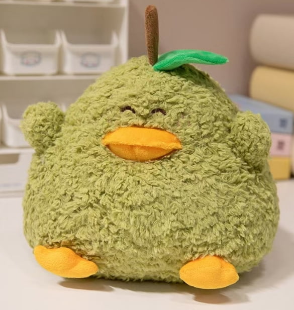 HUSPUR Fruit Pear Duck Plush Pillow Duck Stuffed Animal Toy for Kids ...