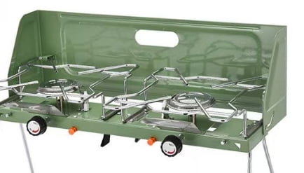 HUSPUR Gas Camping Stove, Double Gas Stove Aluminum Alloy Sturdy Easy ...