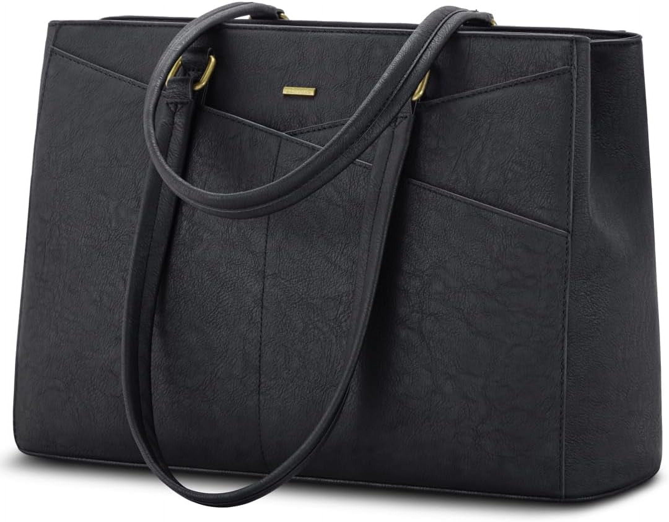 HUSPUR Laptop Bag for Women 15.6 Inch Tote Bags Waterproof Leather ...