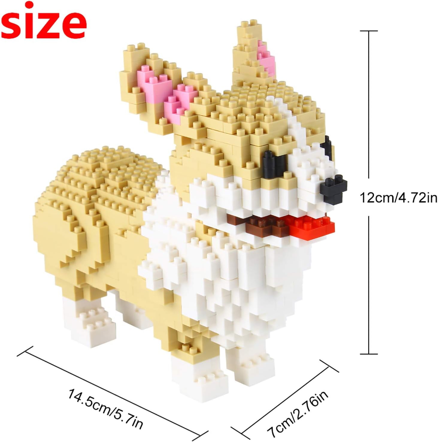 HUSPUR Micro Dog Building Blocks Pet Mini Building Toy Bricks,950 ...