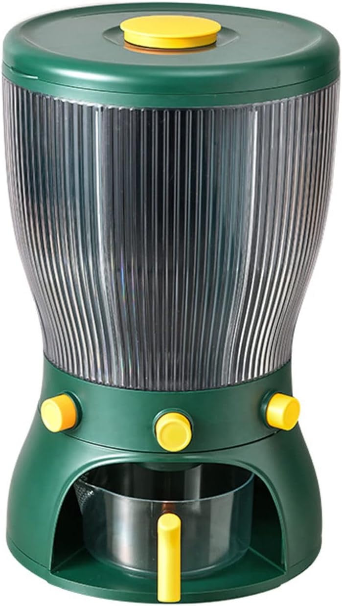 HUSPUR Rice Dispenser, Food Dispenser 4-Grid Rotating Rice Storage ...