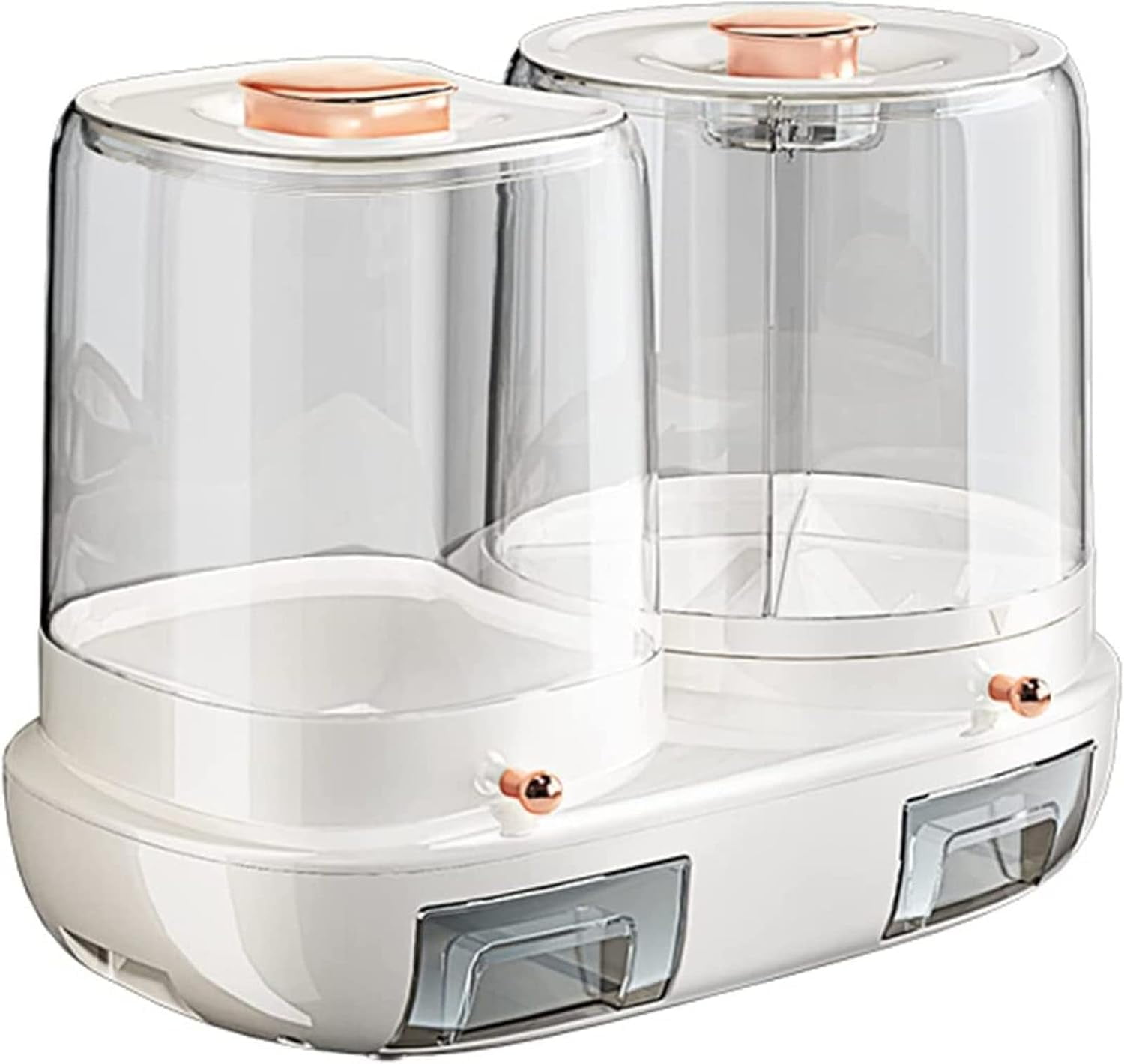 HUSPUR Rice Dispenser and Grain Storage Container, 5 Grids 25lbs ...