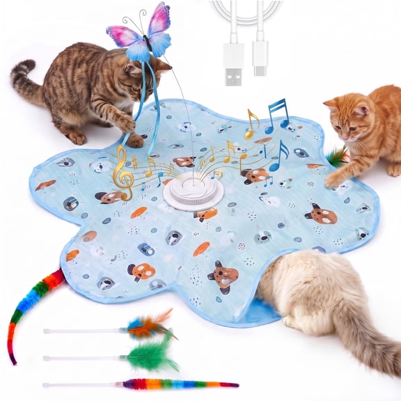 Interactive Water Play Mat for Cats and Dogs, Splash Pet Activity Mat ...