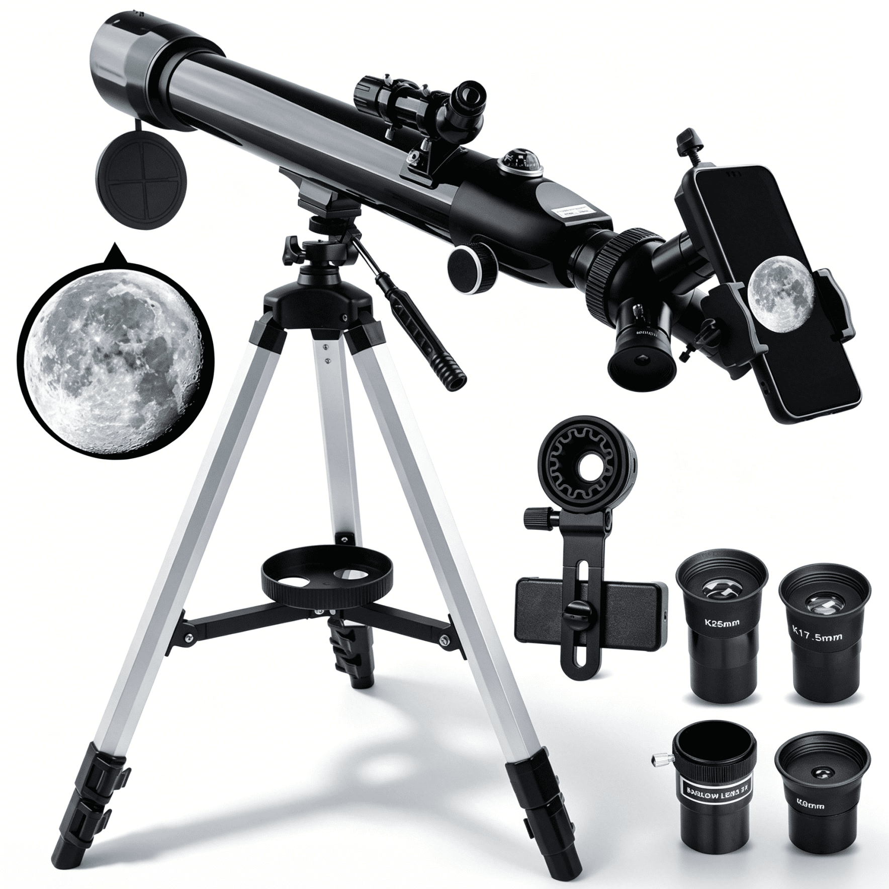 Telescope for Adults with 3 Rotatable Eyepieces, 700mm HD High Powered ...