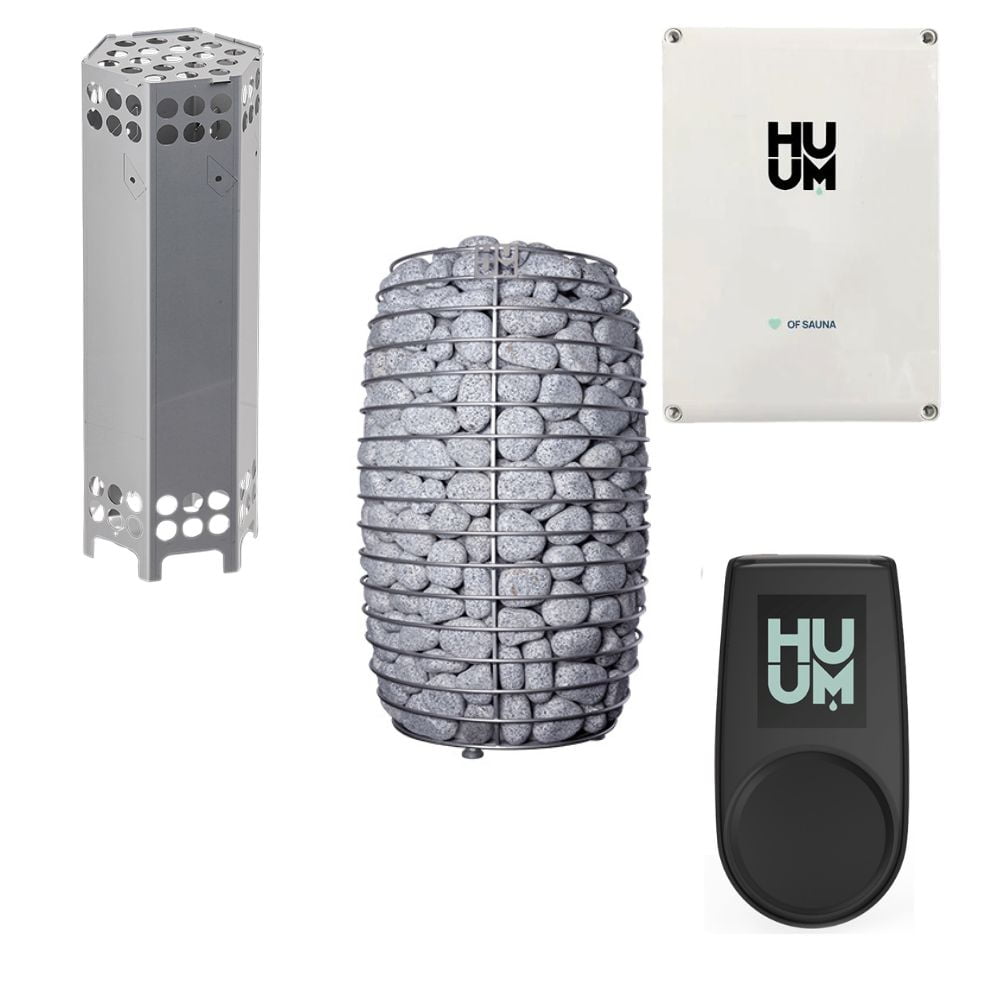 HUUM Hive Mini 11 kw Sauna Heater with UKU Wi-Fi Black - Sauna Stones ...