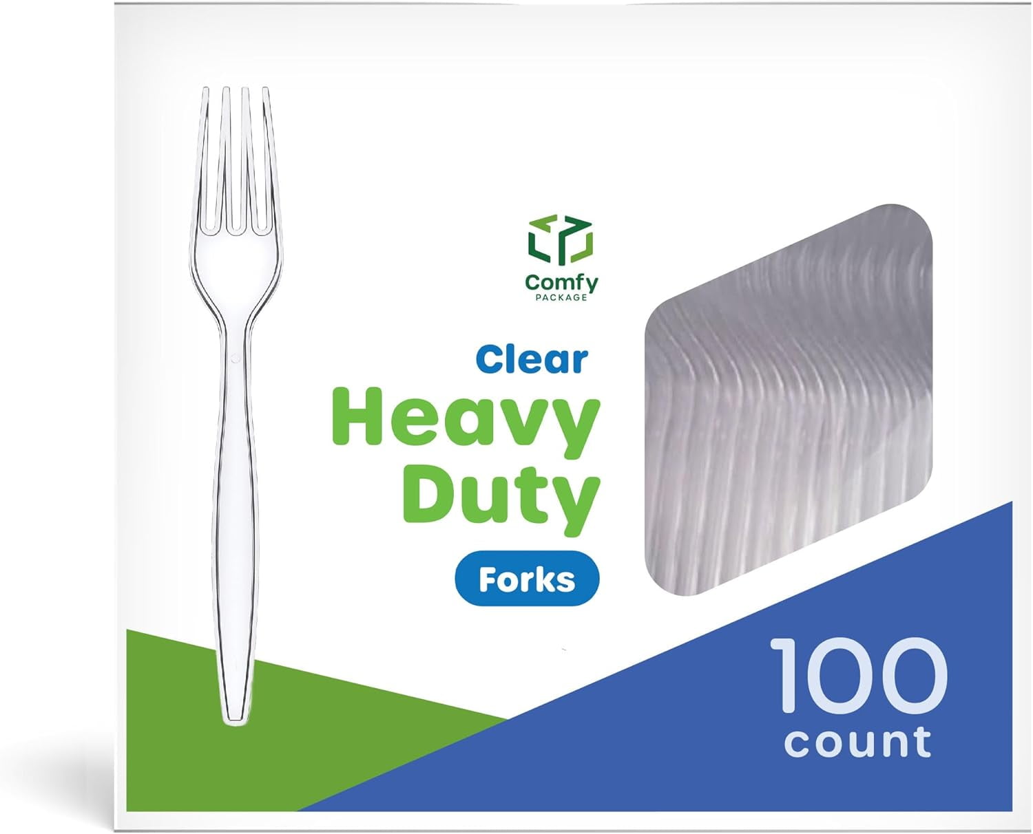 HUVBNAWQ-[100 Pack] Heavy Duty Disposable Clear Plastic Forks - Basic ...